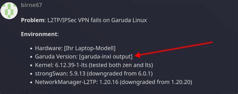 L2tp Ipsec Vpn Fails On Garuda But Works On Pop Os Kubuntu Same Hardware Issues