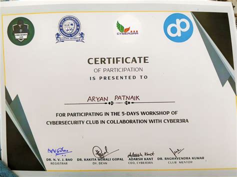 Aryan Patnaik On Linkedin Cybersecurity Workshop Iitkanpur