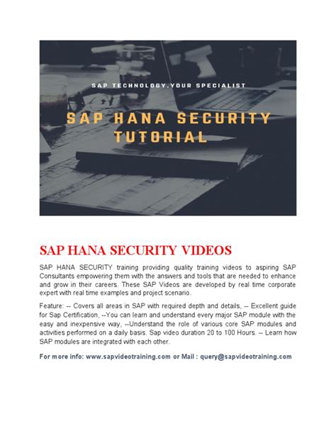 Sap Hana Security Pdf
