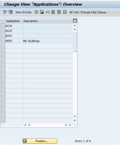 REBDBU0001 SAP Tcode BU Applications Transaction Code