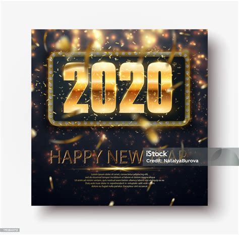 새해 인쇄 창조적 인 배경 2020 휴일 인사말 카드 초대장 캘린더 포스터 배너를위한 축제 프리미엄 디자인 템플릿 벡터 일러스트레이션 0명에 대한 스톡 벡터 아트 및 기타