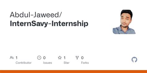 Abdul Jaweed On Linkedin Github Abdul Jaweedinternsavy Internship