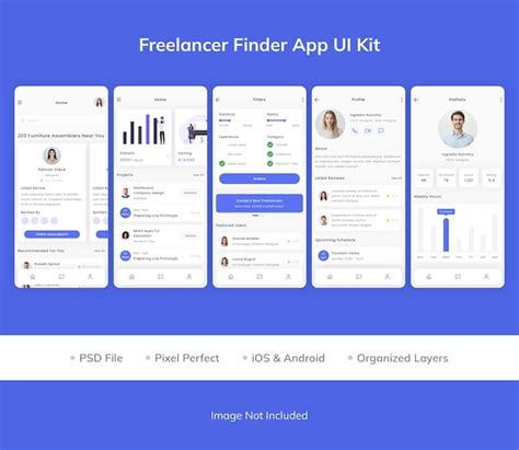 Premium Psd Freelancer Finder App Ui Kit