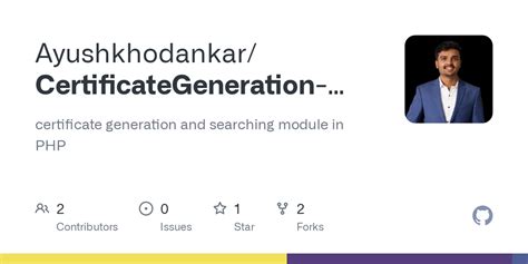 Github Ayushkhodankarcertificategeneration Php Certificate