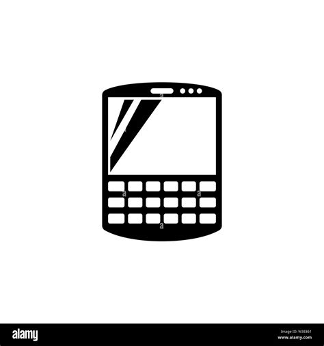 Smart Communicator Pda Flat Vector Icon Illustration Simple Black Symbol On White Background