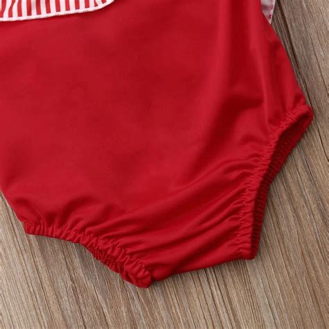 Детский купальный костюм для маленьких девочек комбинезон с оборками и шнуровкой купальник в