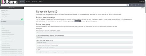 Elasticsearch Getting No Results Found Message In Discover Tab Of