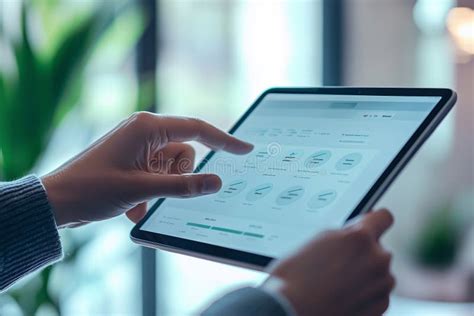 Touchscreen Interaction With Tablet Device Stock Illustration Illustration Of Digital