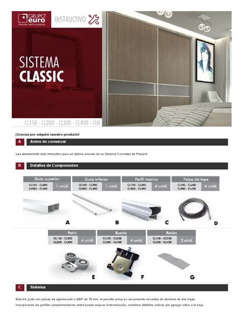 Sistema Corredizo Classic Pdf Tornillo
