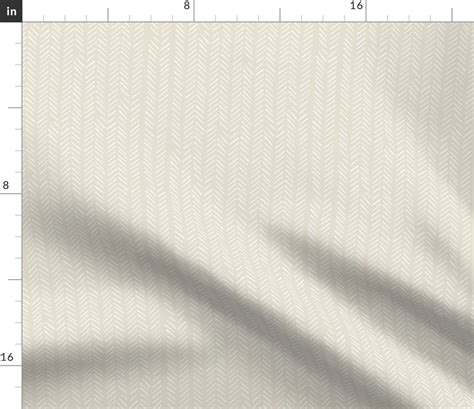 Hand Drawn Herringbone In Bisque Beige Fabric Spoonflower