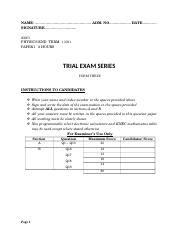 Physics P1 QS Form 3 End Term 1 Exam 2021 Teacher Co Ke Docx NAME