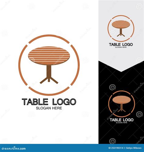 Table Vector Logo Icon Object Background Illustration Stock Vector