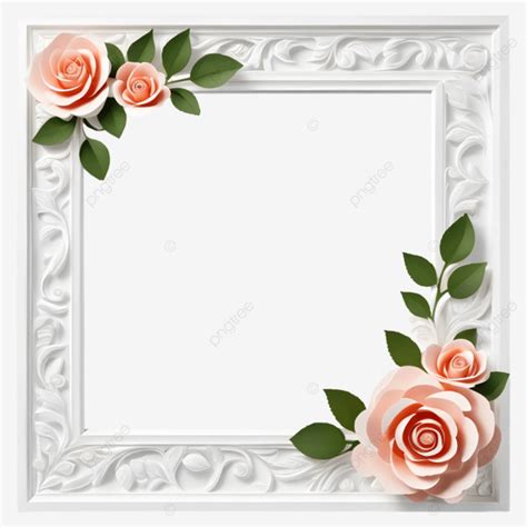 코너 꽃 테두리 틀 흰색 나무 질감 사각형 장식 Png 일러스트 및 이미지 에 대한 무료 다운로드 Pngtree