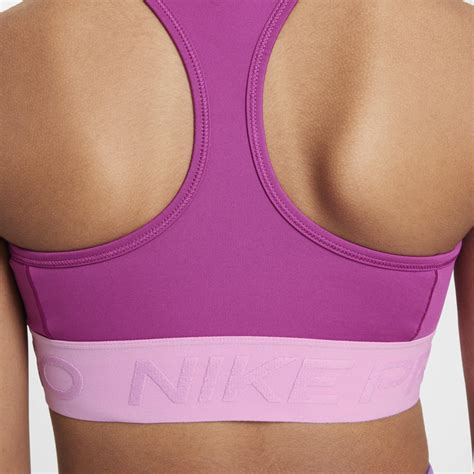 Buy Nike Pro Swoosh Girls Sports Bra Hot Fuchsia Beyond Pink Beyond
