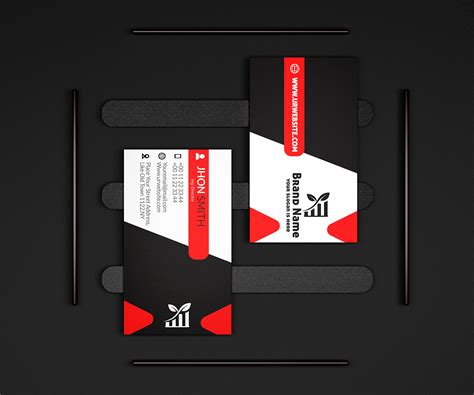 3d Blender Modeling In Business Card A Mockup Realisti Behance