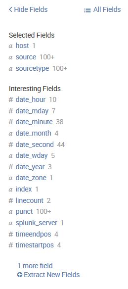 The Field Picker Implementing Splunk 7 Third Edition Book
