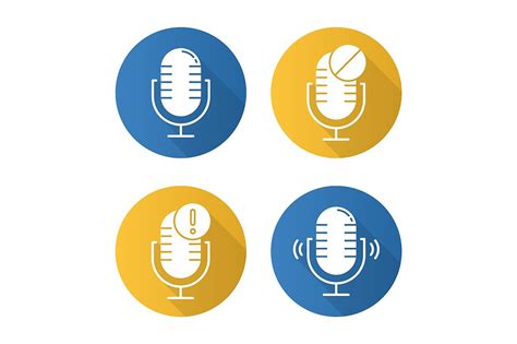 Microphone Connection Problems Icons Icons ~ Creative Market