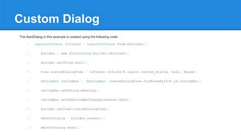 Android Dialogs Tutorial Ppt