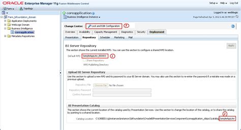 Oracle Business Intelligence Deploying Rpd And Catalog In Bi 11g