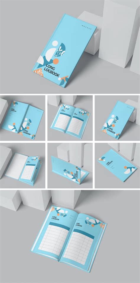 Long Rectangle Book Mockups Design Template Place