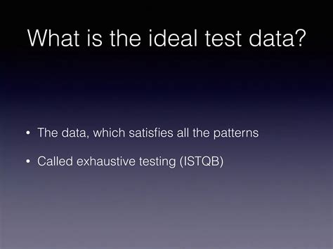 How To Create Test Data Ppt