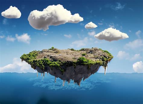 Premium Photo Island Floating