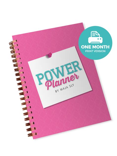 Power Planner 1 Month Printable Maja Sly Serial Entrepreneur Cutting It In The ATL