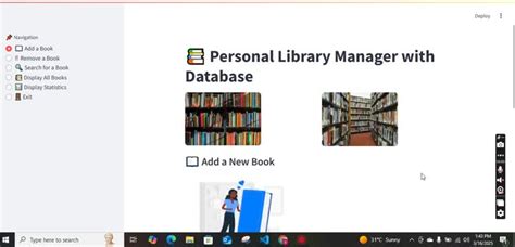 Python Streamlit Database Projectupdate Personallibrary Uiux