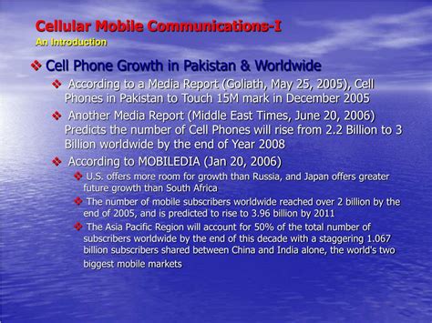 Ppt Cellular Mobile Communications I An Introduction Powerpoint