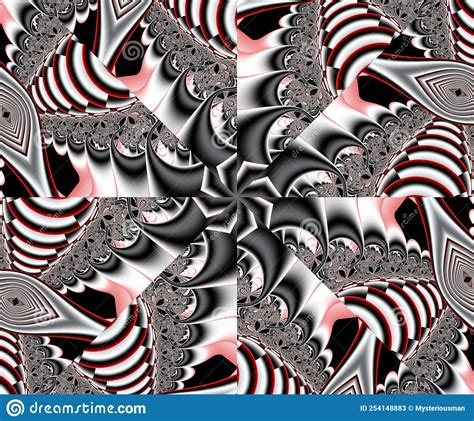Generative Abstract Colorful Fractal Artwork Stock Illustration