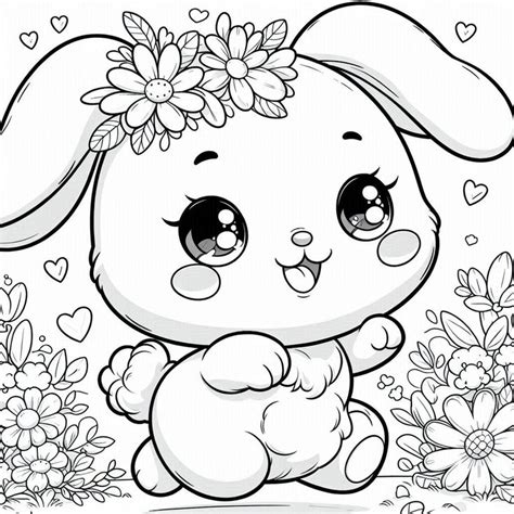 풍선으로 장난치는 토끼 2025 컬러링 페이지 컬러링 북 토끼 색칠 공부