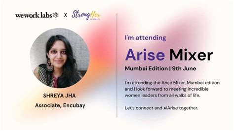 shreya jha on linkedin so excited for this wework india strongher