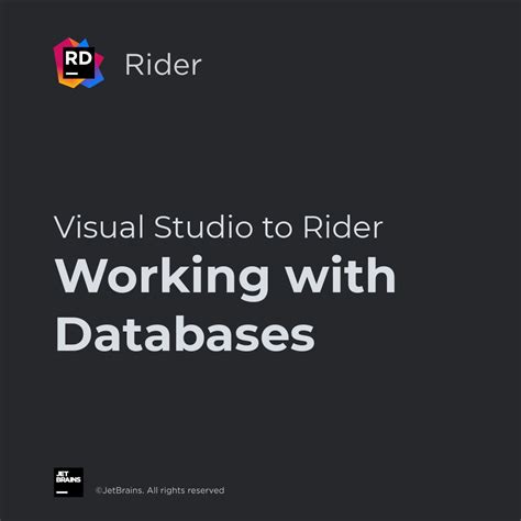 Working With Databases JetBrains Guide