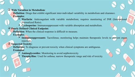 Indications For Tdm Protocol For Tdm Clinical Pharmacokinetics Pptx