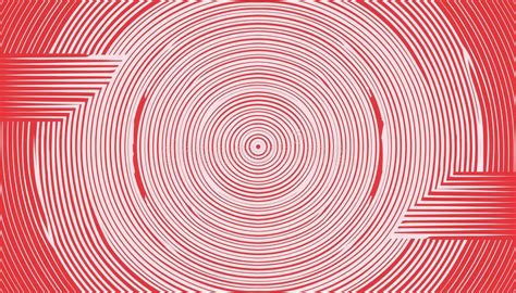 Three Dimensional Abstract Red And Orange Geometric Maze Pattern Design Stock Illustration