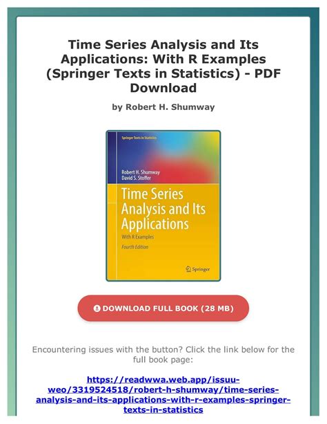 Ebook Time Series Analysis And Its Applications With R Examples Springer Texts In Statistics