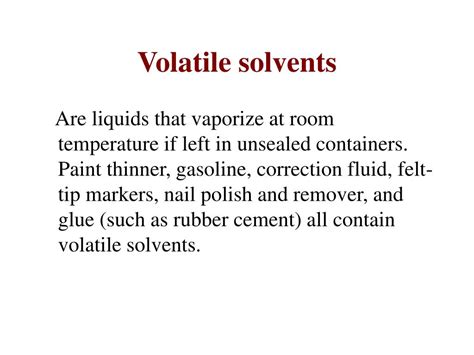 Most Volatile Solvents At Jada Avitia Blog
