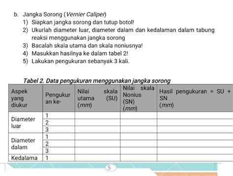 B Jangka Sorong Vernier Caliper 1 Siapkan StudyX