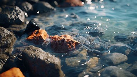 Hyperrealistic Floating Rocks Unreal Engine Inspired Close Up Photo