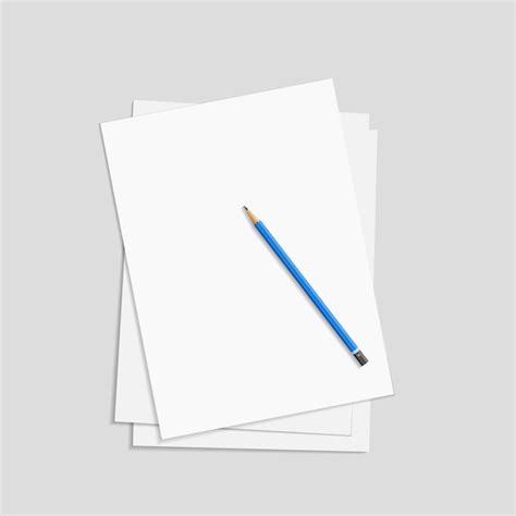 종이와 연필 프리미엄 벡터