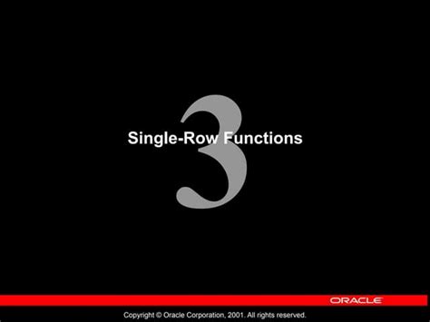 Les03 Single Row Functions In Oracle And Sqlppt