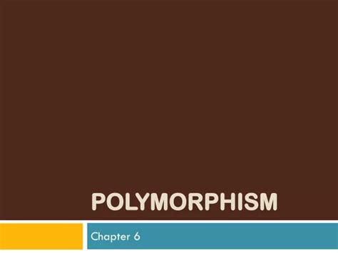Ppt Polymorphism Powerpoint Presentation Free Download Id2669362