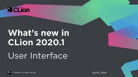 Whats New In Clion 20201 User Interface Youtube