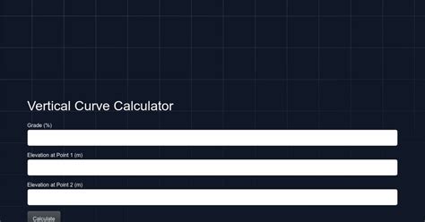 Vertical Curve Calculator