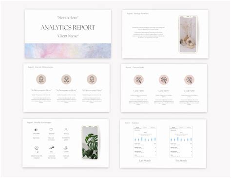 Analytics Report Template Monthly Report Social Media Manager Monthly Presentation