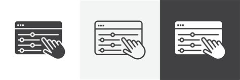 Control Panel Vecor Icon Set 52577123 Vector Art At Vecteezy