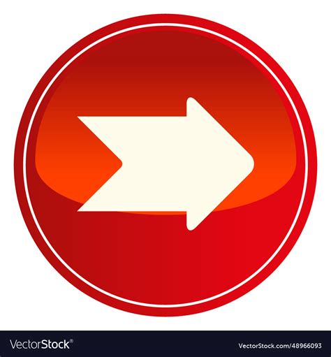 Red Circle Arrow Button Royalty Free Vector Image