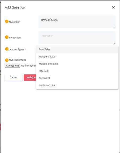 Setting Up A Basic Question On A Digital Form Tracktreads Knowledge Base
