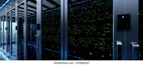 Server Room Data Center Backup Mining Stock Illustration