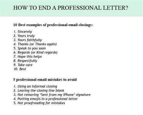 How To End A Letter Examples What To Avoid